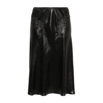 N&deg;21 Femme, Jupes, Noir, Taille: 44 FR Jupe midi &agrave; broderies florales