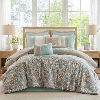 510 Design Shawneel Bettwäsche-Set, 8-teilig, für Schlafzimmer, Queen-Size-Bett (228,6 x 228,6 cm), Seafoam
