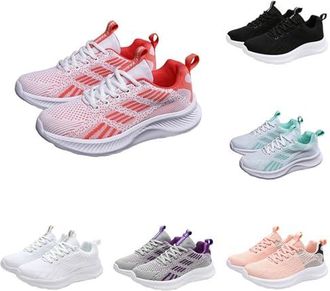 Generic Baskets de course &agrave; pied pour femme - Chaussures de sport l&eacute;g&egrave;res et respirantes en maille - Semelle souple antid&eacute;rapante, Rouge, 39.5 EU