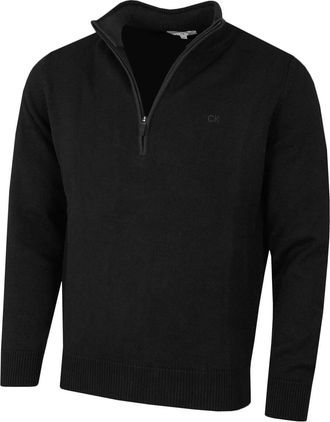Calvin Klein Golf Herren Baumwollpullover - Schwarzout - XXXXL