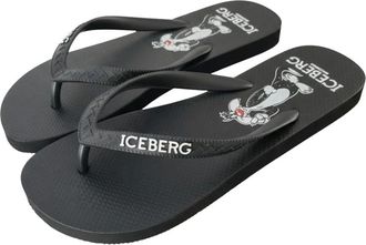 Iceberg Homme, Chaussures, Noir, Taille: 42 EU Infradito x Looney Tunes - Edizione Limitata Gatto Silvestro