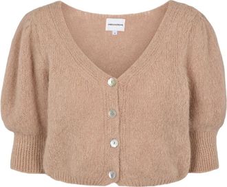 Americandreams Americandreams, Femme, Pulls, Brun, Taille: 44 FR Cardigan en M&eacute;lange dAlpaga, Style Polyvalent