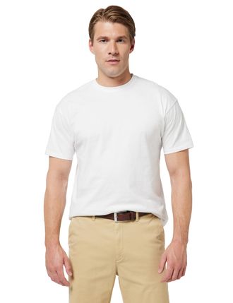 A|X Armani Exchange Mens Big Embroidered Logo, Regular fit T-Shirt,Off White,XXL