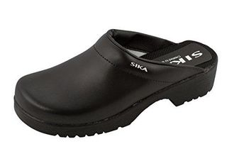 Sika Sika 1186 Flexika Sabots de loisirs ouverts - Semelle en textile souple - Noir - Noir, 38 EU