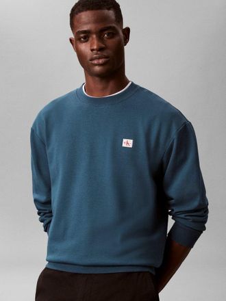 Calvin Klein Jeans Sweatshirt 400GSM TRRY BDG CRWN Mit Rundhalsausschnitt