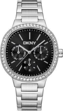 DKNY Uhr - Quarzuhr Evening - Gr. unisize - in Silber - f&uuml;r Damen