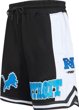 Pro Standard Mens NFL Detroit Lions Retro Classics Athletic Short Black M