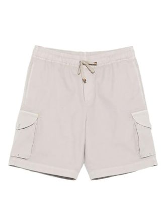 Brunello Cucinelli short cargo &agrave; lien de resserrage - Tons neutres