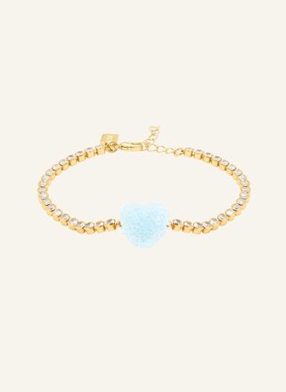 Crystal Haze Crystal Haze Armb&auml;nder Jelly Heart Tennis Bracelet Baby Blue By Glambou gold