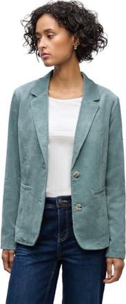 Street One 2116828 Veste en Velours côtelé, Bleu Arona, 46 Femmes