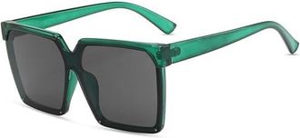 Generic Lunettes De Soleil Carr&eacute;es &Agrave; Grande Monture For Hommes, For Les D&eacute;placements Quotidiens, Vacances Et La Conduite For Femmes(Green)