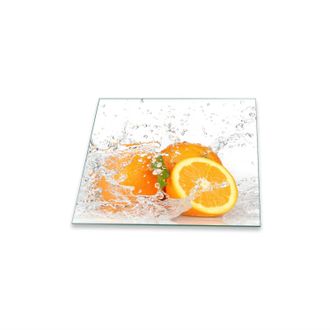 Decorwelt Herdabdeckplatte Abdeckung Ceranfeld Abdeckplatte Schneidebrett 1-Teilig 60x52 Obst Wasser Mehrfarbig Spritzschutz Glasplatte Ceranfeldabdeckung Schut