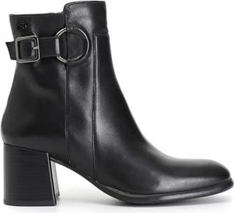 Cafènoir Bottine En Cuir Pour Femme Avec Boucle, Pour Femme, Couleur Noir, Taille 35