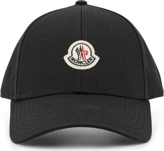 Moncler Homme, Accessoires, Noir, Taille: ONE Size Casquette de baseball en gabardine de coton