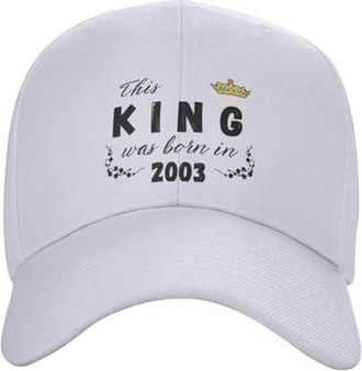 Generic Casquette de baseball punk roi n&eacute; en 2003 casquette de baseball homme femme casquette de camionneur respirante cadeau