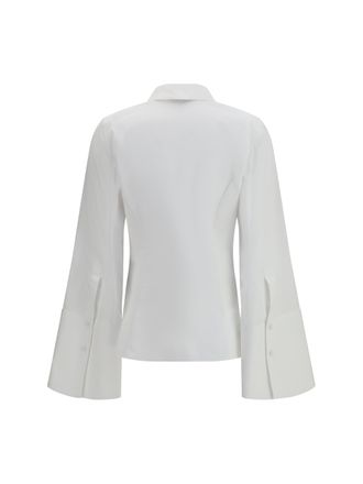 Gabriela Hearst Womens Jataya Fitted Cotton Shirt White
