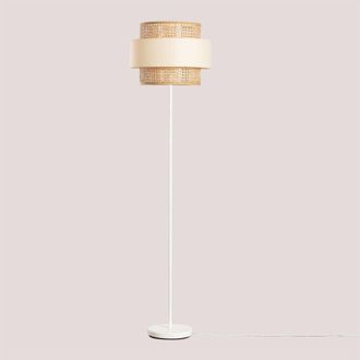Sklum Sklum - Lampadaire en Rotin Satu Beige Lin