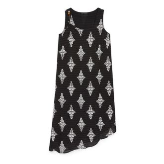 Fiorella Rubino &Auml;rmelloses Kleid mit Print - - Dresses - Damen - Schwarzk - 5XL