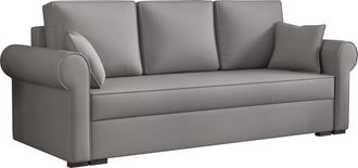 Mirjan24 Schlafsofa Olimpia, Bettsofa mit abgerundete Armlehnen, Sofa mit Bettkasten und Schlaffunktion, Schlafcouch, Couchgarnitur, Sofagarnitur, Wohnlandscha