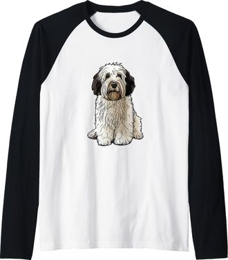 Whyitsme Design Old English Sheepdog Illustration Raglan