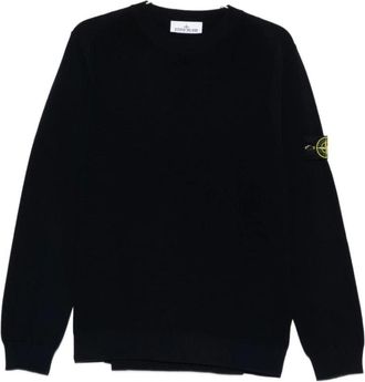 Stone Island Homme, Pulls, Bleu, Taille: 2XL Crew Neck Sweater