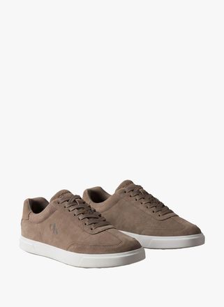 Calvin Klein Baskets &agrave; logo brod&eacute; en cuir