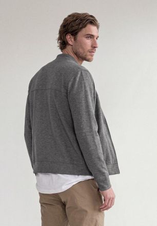Street One Men Sweatjacke mit Piqu&eacute;-Struktur