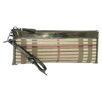Burberry Pre-owned Plastique pochettes-minaudieres - Femme - Pre-owned - Beige - Taille: ONE Size