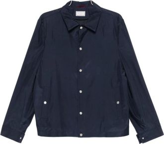 Brunello Cucinelli Homme, Vestes, Bleu, Taille: L Veste L&eacute;g&egrave;re &agrave; Boutons-Pression