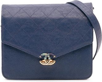 Chanel Hobo Bags - Paris Cuba Square Quilted Caviar Thread Around Wal - Gr. unisize - in Blau - für Damen