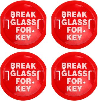 Valiclud 4 St&uuml;ck Wetterfester Notausgangs Schl&uuml;sseltresor aus Metall Roter Wand Schl&uuml;sselbox mit Schloss zur Schl&uuml;sselaufbewahrung f&uuml;r Au&szlig;en und Notfall