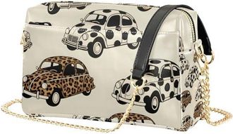 Mnsruu Sacs à bandoulière pour femme, sac à main en cuir imprimé léopard