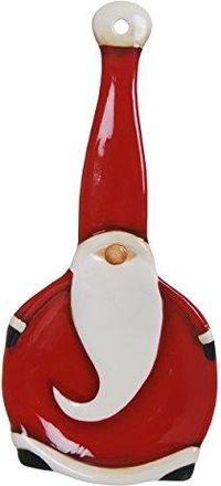 Excelsa Santa Claus löffelablage, Keramik, rot, 23.5x10.5x1.5 cm