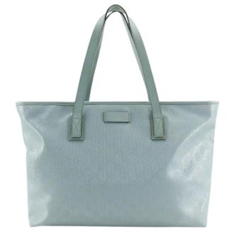 Gucci Pre-owned GG Imprime PVC Tote Bag - - Pre-owned - Damen - Blau - ONE SIZE