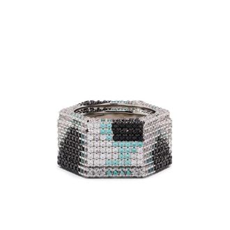 Darkai Darkai, Homme, Accessoires, Multicolore, Taille: 48 MM Bolt Pavé Ring
