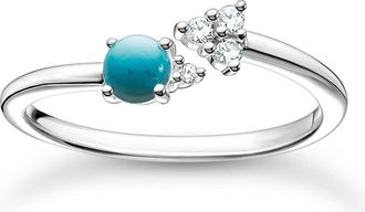 Thomas Sabo Damen Ring Pfeil türkiser Stein 925 Sterlingsilber TR2345-405-17