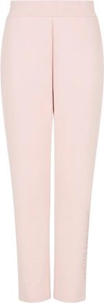 A|X Armani Exchange Femme, Pantalons, Rose, Taille: 38 FR Pantalon de jogging en tissu stretch avec logo en strass