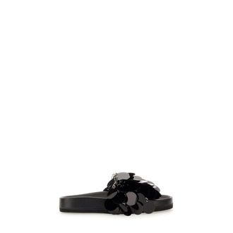 Paco Rabanne Sparkle Sandale mit 3 cm Gummisohle - - Shoes - Damen - Schwarzk - 36 EU