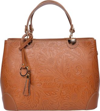 Anna Luchini Braun Rindsledertasche