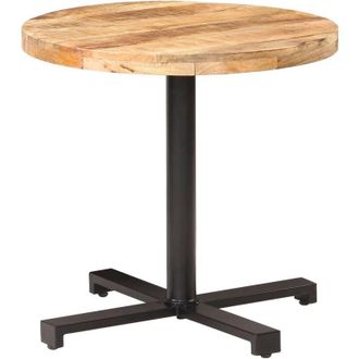 vidaXL Vidaxl - Table de bistro Ronde Ø80x75 cm Bois de manguier brut