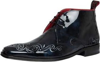 Jeffery West Homme Bottes En Cuir Verni Sunset, Blue, 41 EU