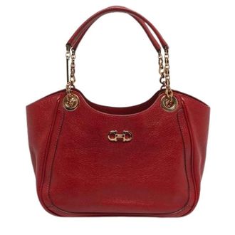 Ferragamo Pre-owned Leather Handbag - Femme - Pre-owned - Rouge - Taille: ONE Size