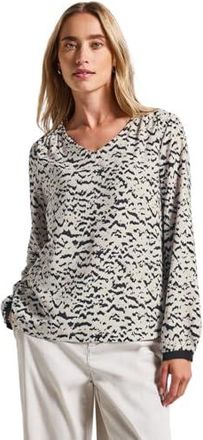 Street One 3411983 Chemisier &agrave; col en V avec Bande adh&eacute;sive, Beige Matin, 42 Femmes