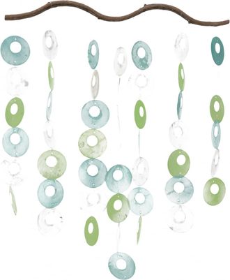 Guru Shop Muschel Mobile, Ethno Windspiel, Sonnenfänger - Grün, 50x40x2 cm