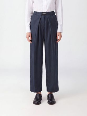 Loewe Pantalon large en soie &agrave; taille haute &eacute;lastiqu&eacute;e