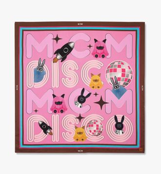 MCM Disco-Schal aus Bio-Seide mit MCM-Charakteren