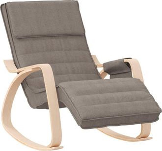 vidaXL Schaukelstuhl Taupe Stoff Vidaxl
