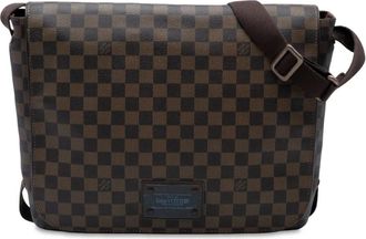 Louis Vuitton 2008 Damier Ebene Brooklyn GM Umhängetasche - Braun