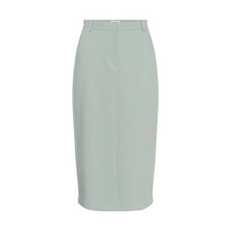 Soaked In Luxury Schmal geschnittener langer Bleistiftrock Silberblau - - Skirts - Damen - Gr&uuml;n - S