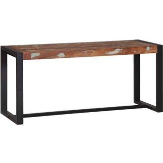 vidaXL Vidaxl - Banc Multicolore 100 x 35 x 45 cm Bois massif de r&eacute;cup&eacute;ration